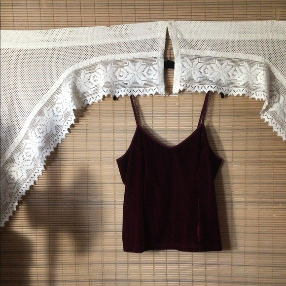 Avon | Tops | Burgundy Velvet Cami Shelf Liner | Poshmark